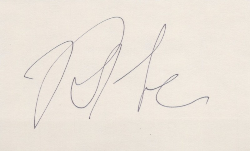 Rob Lowe autograph, lot 704